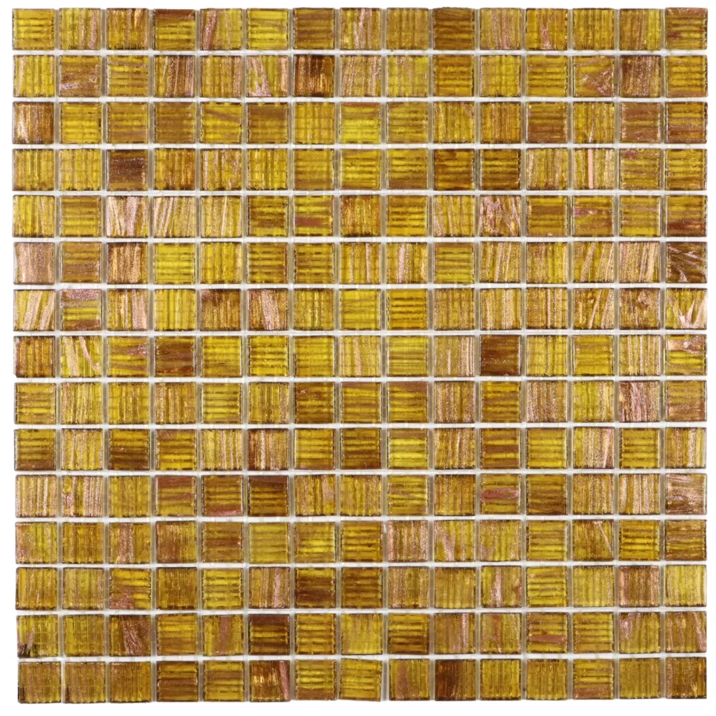 The Mosaic Factory - Amber Golden Vein - Square - Multi Mosaics